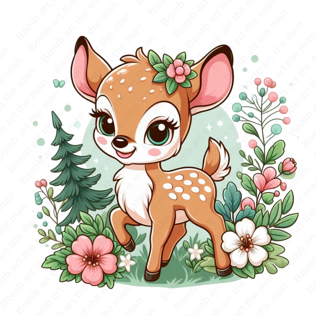 Bambi Deer Clipart, Cute Bambi, Bambi Png, High Quality, Instant ...