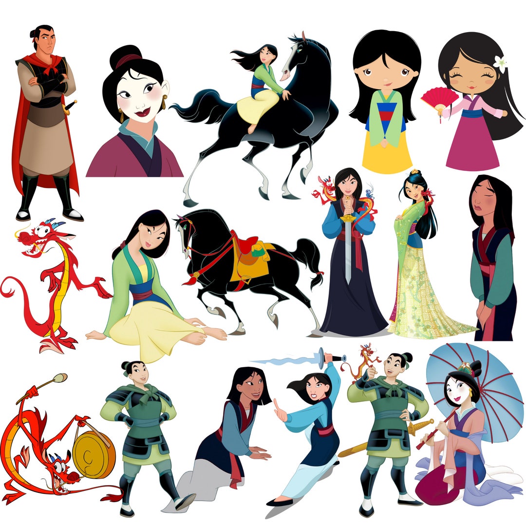 Mulan Png Bundle, Mulan Clipart Set, Cartoon Png Bundle, Instant ...
