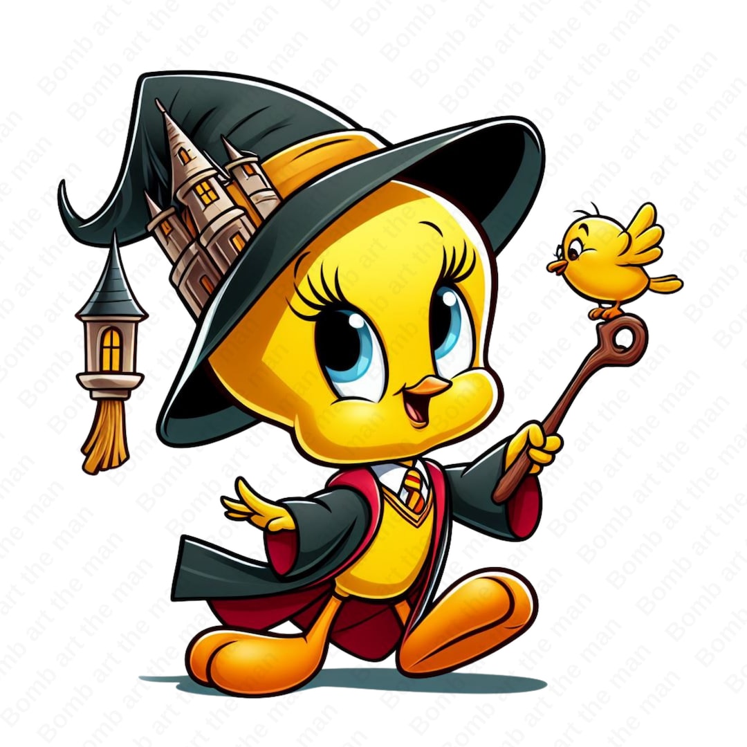 Tweety Wizard Clipart, Tweety Png, Magic School Clipart, Transparent ...