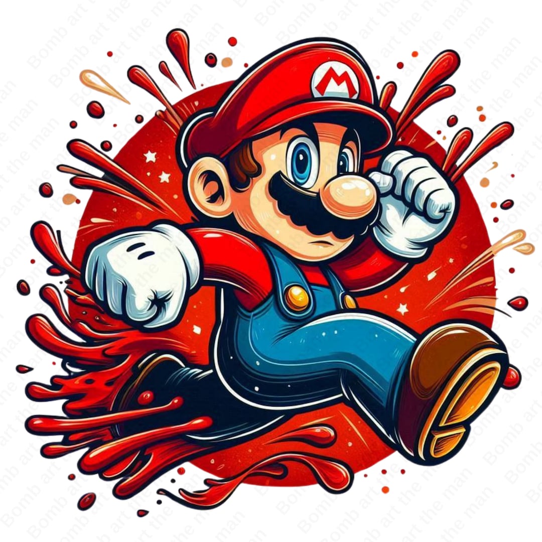 Super Mario Clipart, Super Mario Png, Splash Design, Transparent Design ...