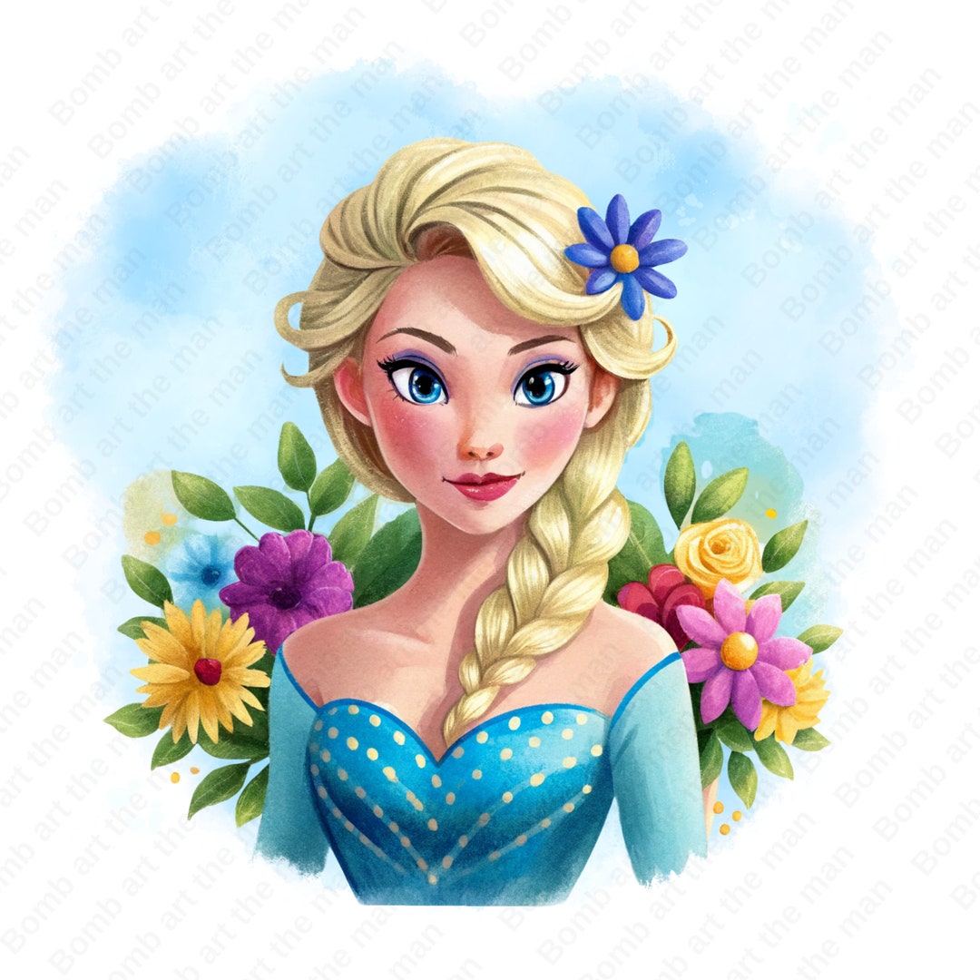 Princess Elsa Clipart, Elsa Png, Frozen Clipart, Princess Flowers Png ...