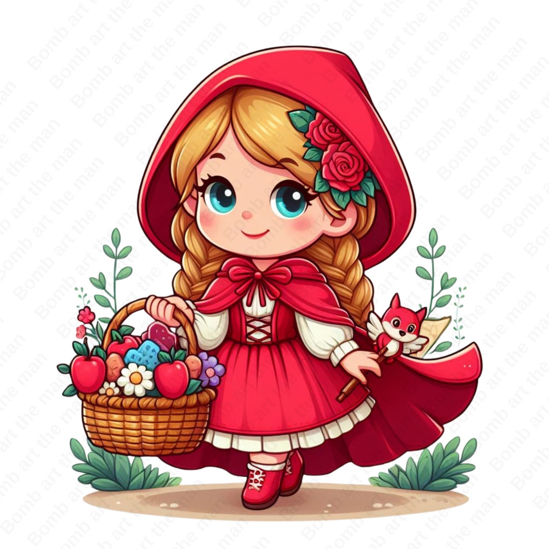 Little Red Riding Hood Clipart, Little Red Riding Hood Png, Fairytale ...