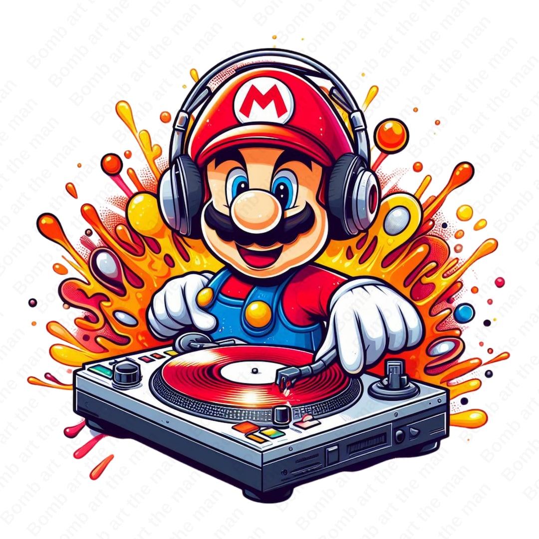Super Mario Clipart, Dj Super Mario Png, Super Mario Dj Clipart ...