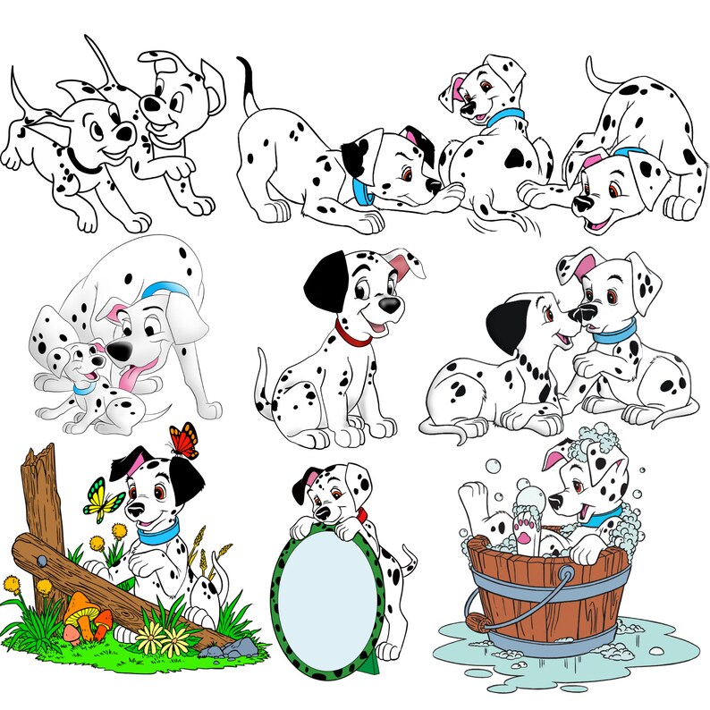 Dalmatian Dogs Png Bundle Cute Dalmatian Dog Clipart 101 - Etsy
