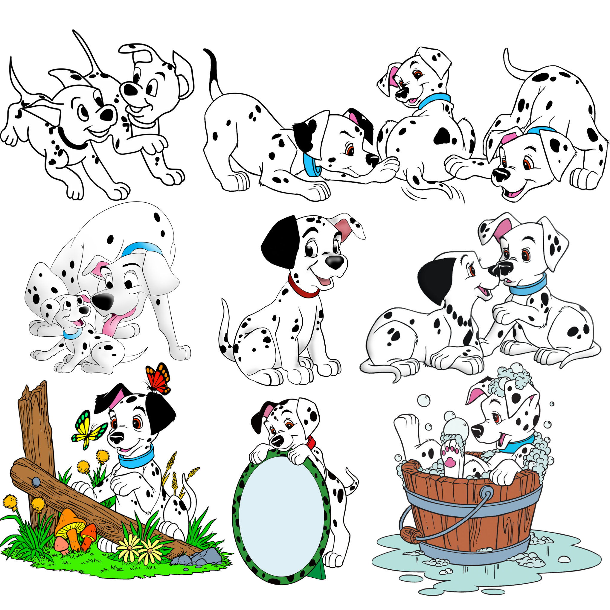 Dalmatian Dogs Png Bundle Cute Dalmatian Dog Clipart 101 - Etsy