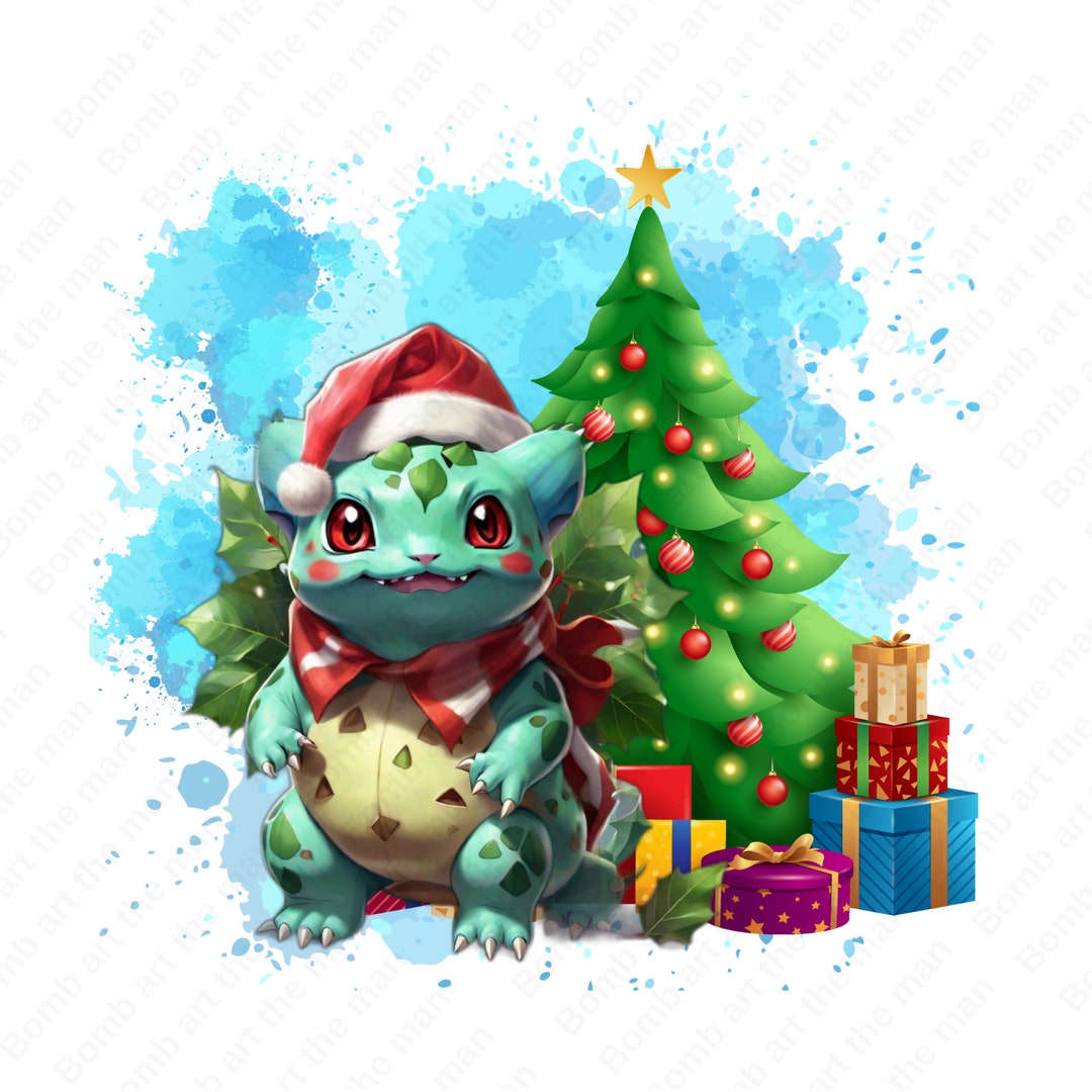 Bulbasaur Christmas Clipart, Cute Bulbasaur Png, Christmas Png, Pokemon ...