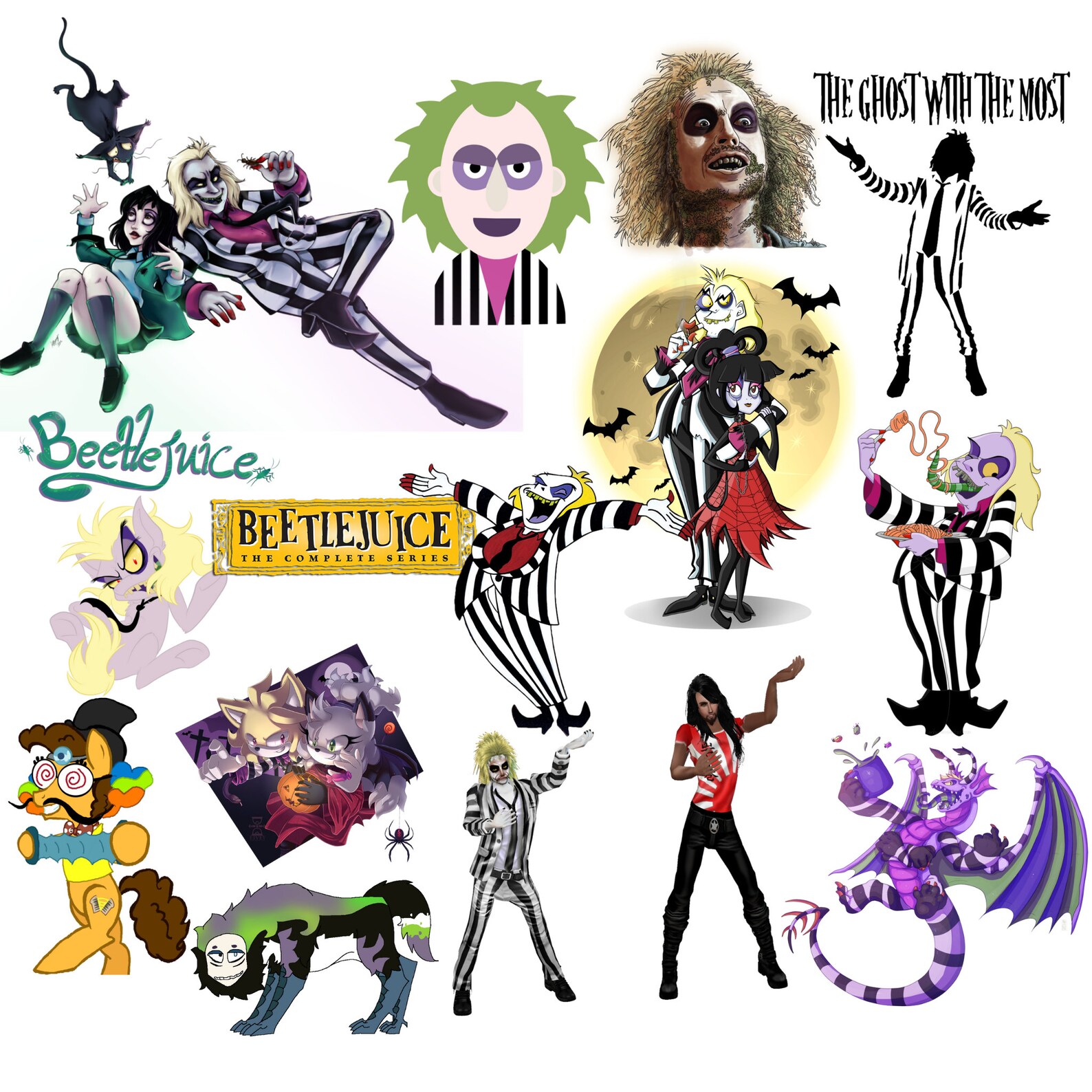 Beetlejuice Png Bundle Beetlejuice Clipart Set Horror Etsy