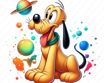 Pluto Cute Clipart, Pluto Dog Png, Cute Yellow Dog, Cartoon Character, Instant Download - Etsy
