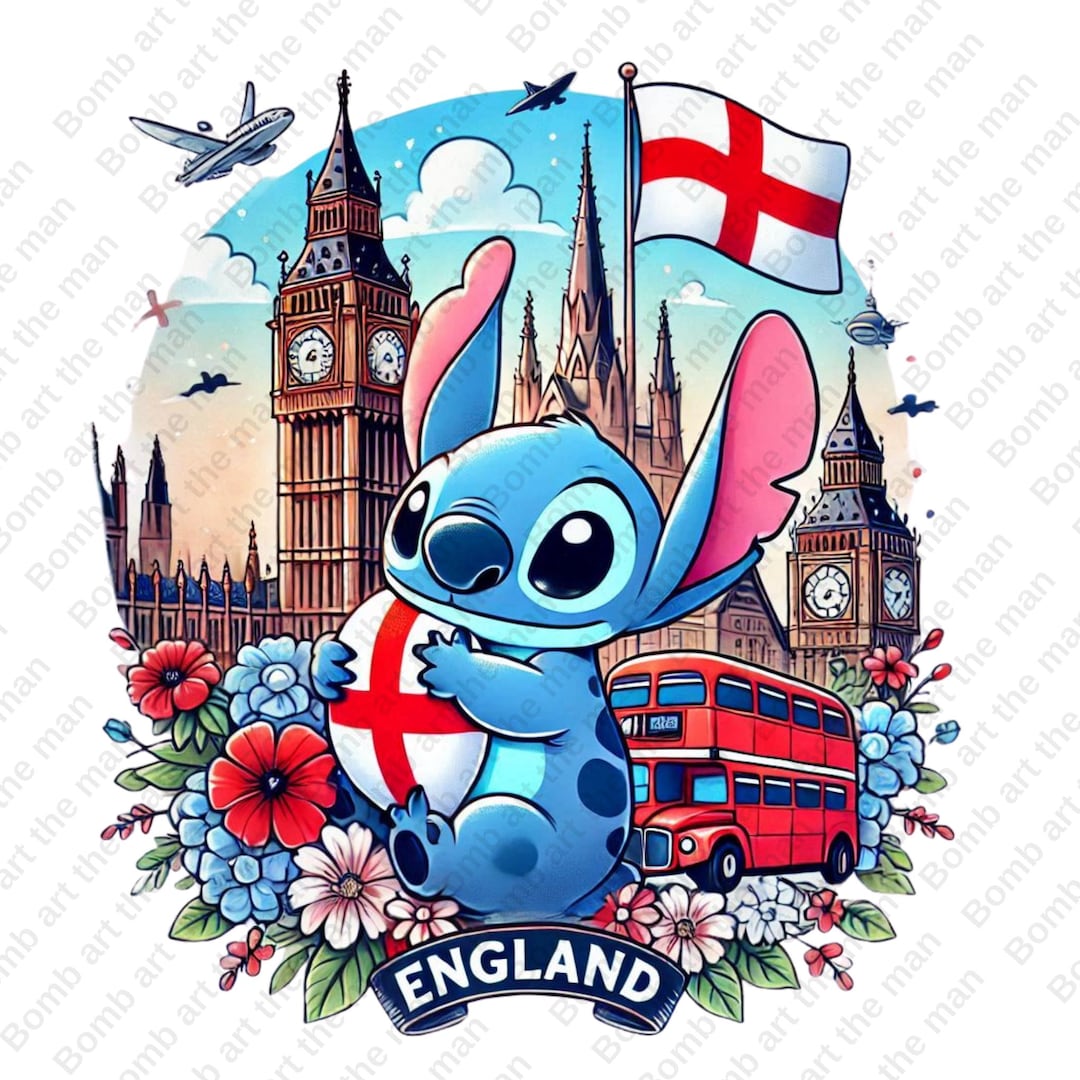 Stitch in London Clipart, Stitch in England Clipart, Cute Stitch Png ...