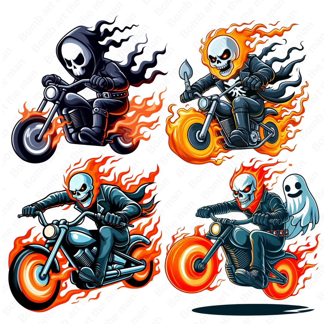 Ghost Rider Png Bundle, Johnny Blaze Png, Ghost Rider Clipart, Instant ...