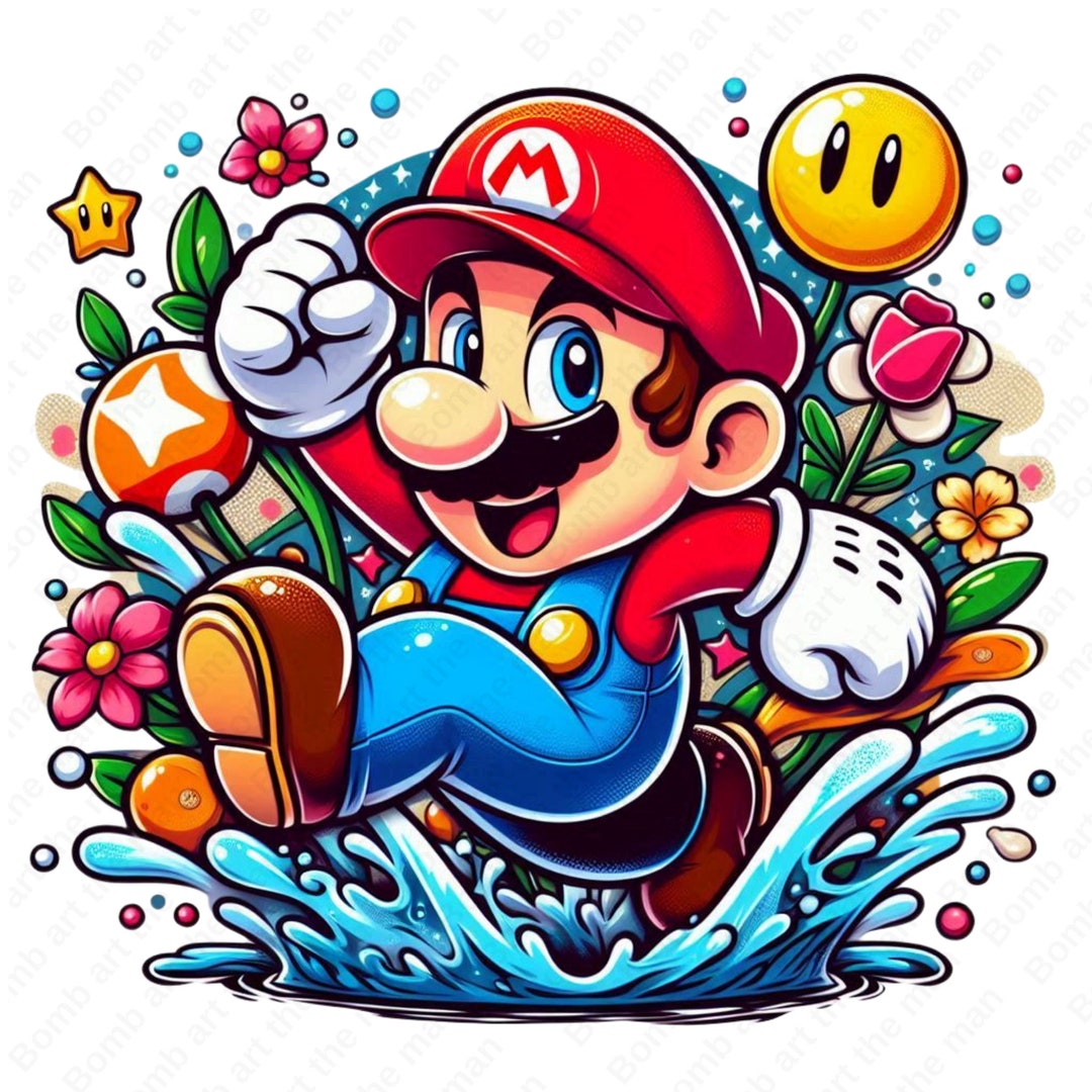 Super Mario Clipart, Super Mario Png, Splash Design, Transparent Design ...