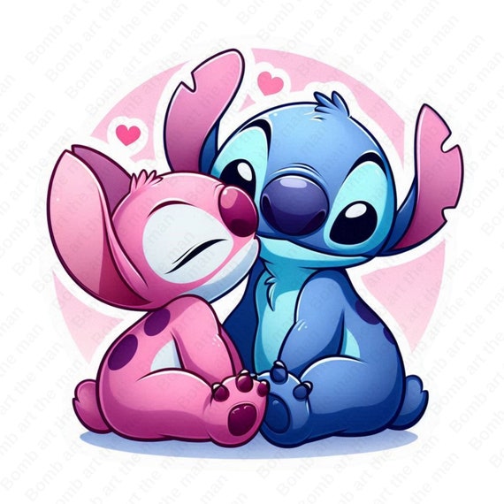 Stitch And Angel Hugging