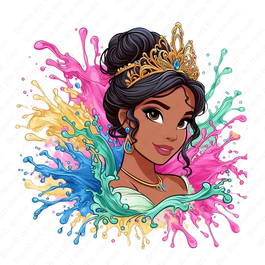 Princesa tiana clipart, princesa tiana png, linda princesa, diseño ...