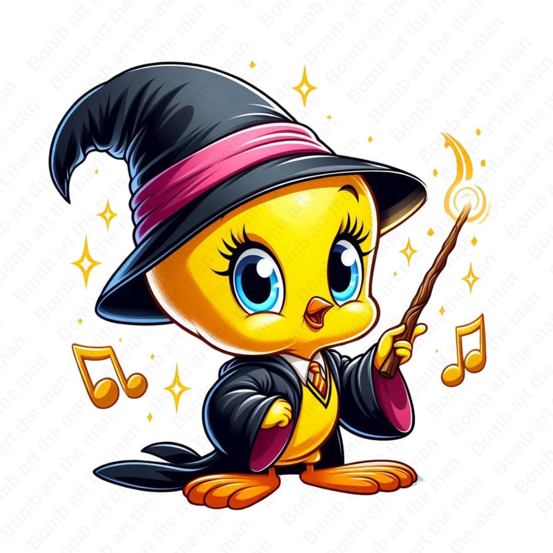 Tweety Wizard Clipart, Tweety Png, Magic School Clipart, Transparent ...