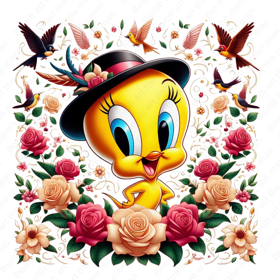 Tweety Clipart, Tweety Png, Cute Cartoon Clipart, Transparent Design ...