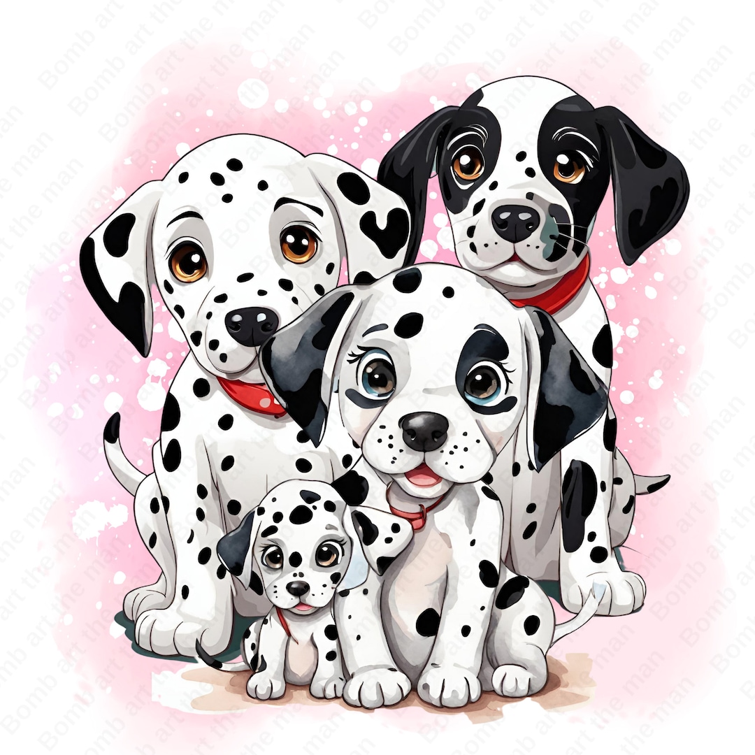 Dalmatian Dogs Clipart, Dalmatian Puppies Clipart, 101 Dalmatian Png ...