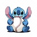 Stitch Baseball Clipart, Cute Stitch Png, Watercolor Stitch, Instant ...