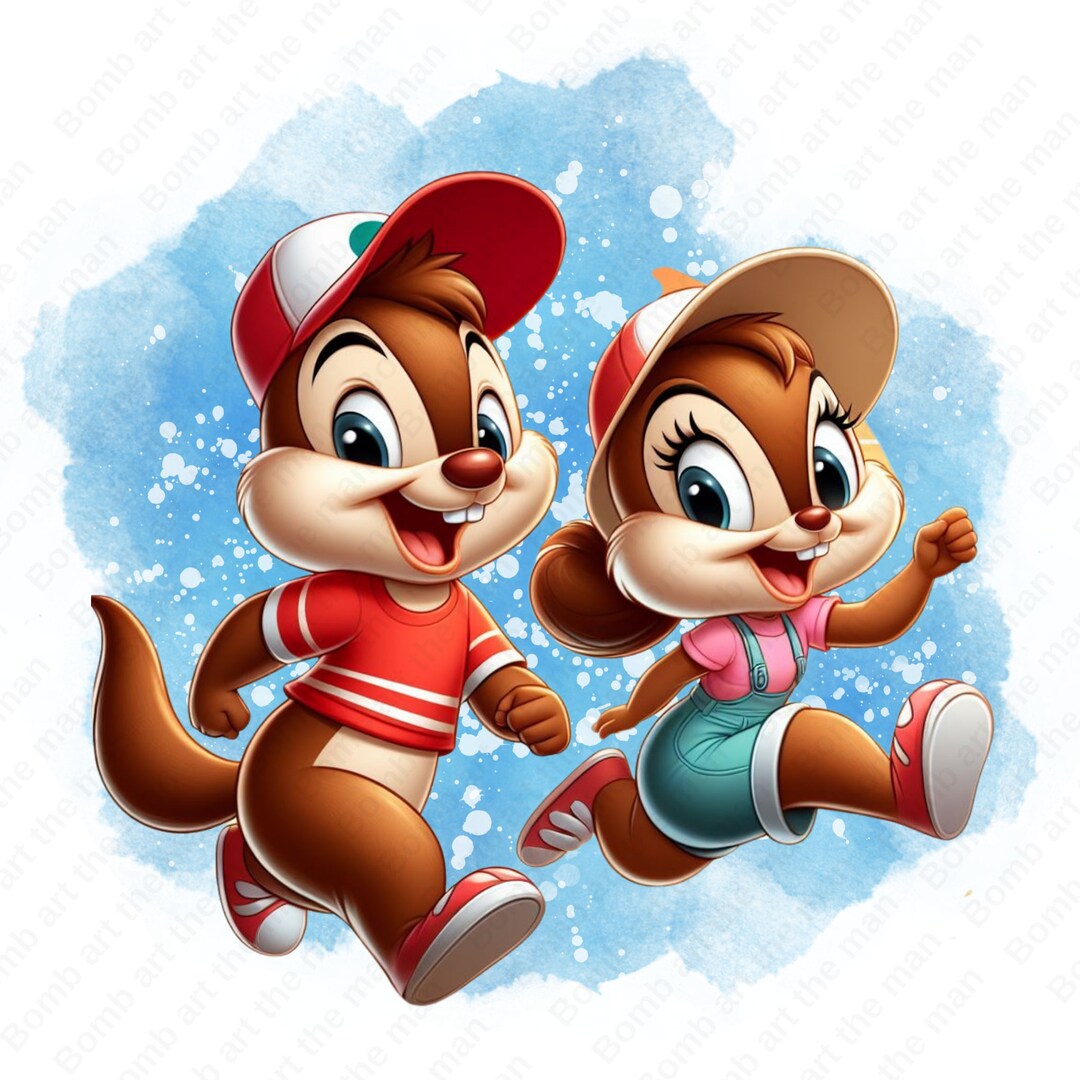 Chip and Dale Clipart, Chip and Dale Png, Cute Cartoon Characters ...