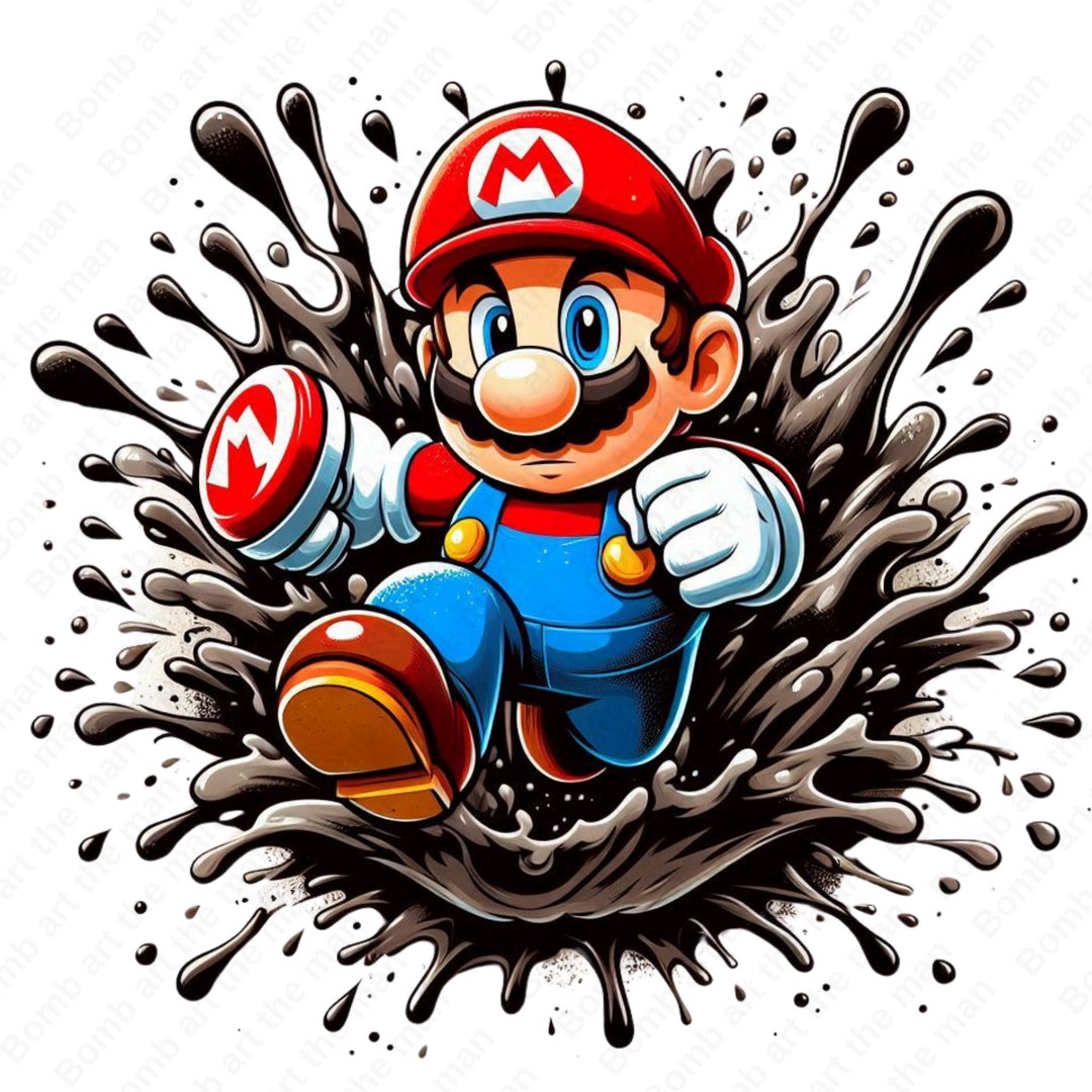 Super Mario Clipart, Super Mario Png, Splash Design, Transparent Design ...
