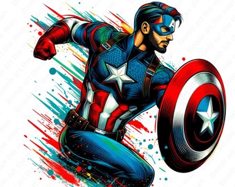 Captain America Watercolour Background, Captain America Png Clipart ...