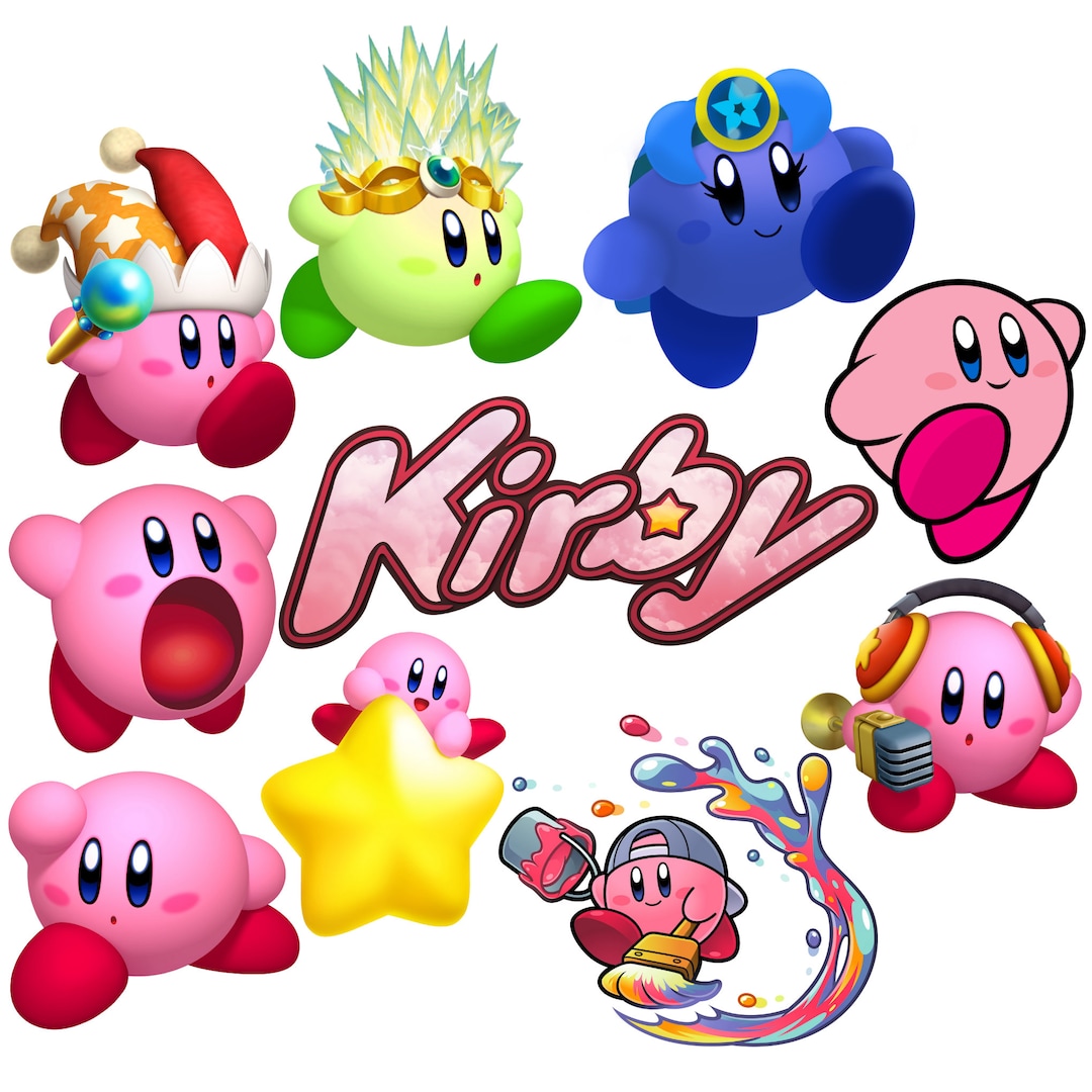 Kirby Png Bundle, Kirby Clipart, Kirby Game Icons, Transparent Design ...