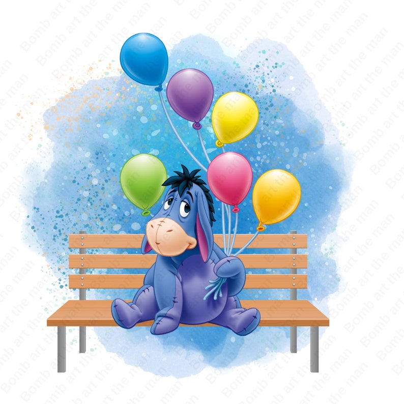 Eeyore Clipart, Cute Eeyore Png, Winnie the Pooh Png, Watercolor ...