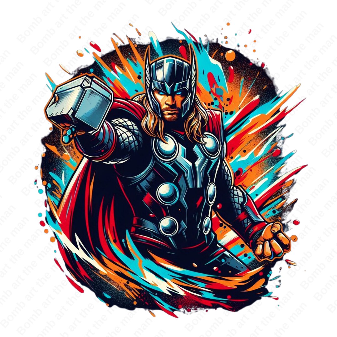 Thor Clipart, Thor Png, Super Hero Clipart, Super Hero Splash Design ...