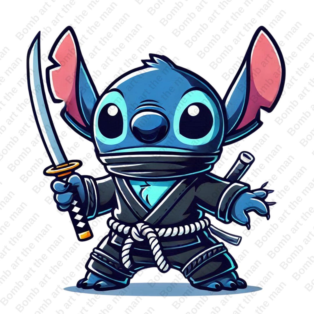 Ninja Stitch Clipart, Stitch Png, Cute Cartoon Character, Transparent ...
