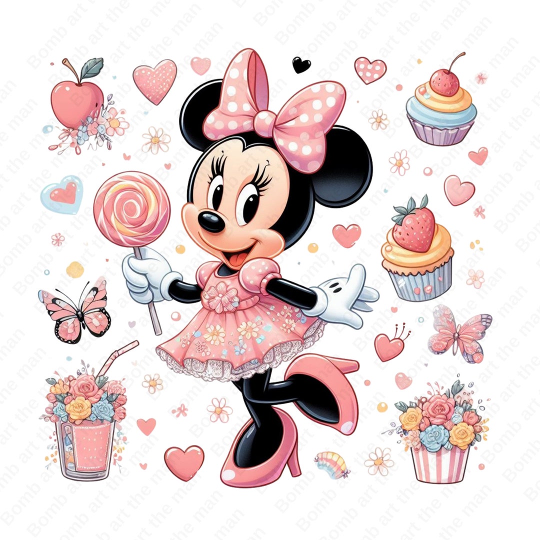 Minnie Mouse Sweet Clipart, Minnie Mouse Png, Transparent Design ...