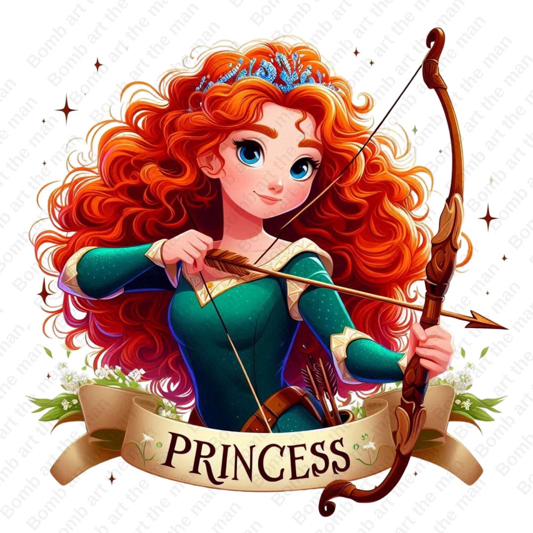 Merida Png, Princess Merida Clipart, Brave Clipart, Transparent Design ...