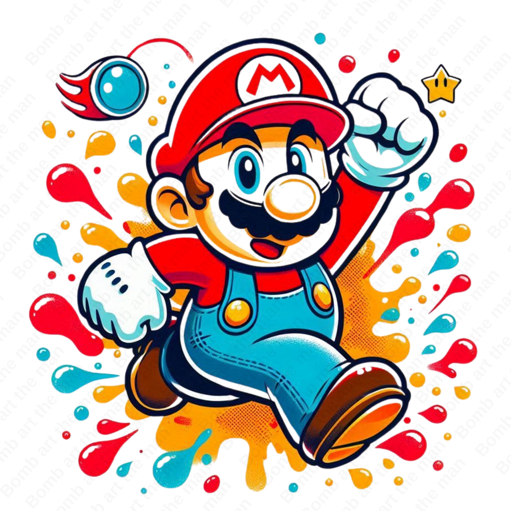 Super Mario Clipart, Super Mario Png, Splash Design, Transparent Design ...