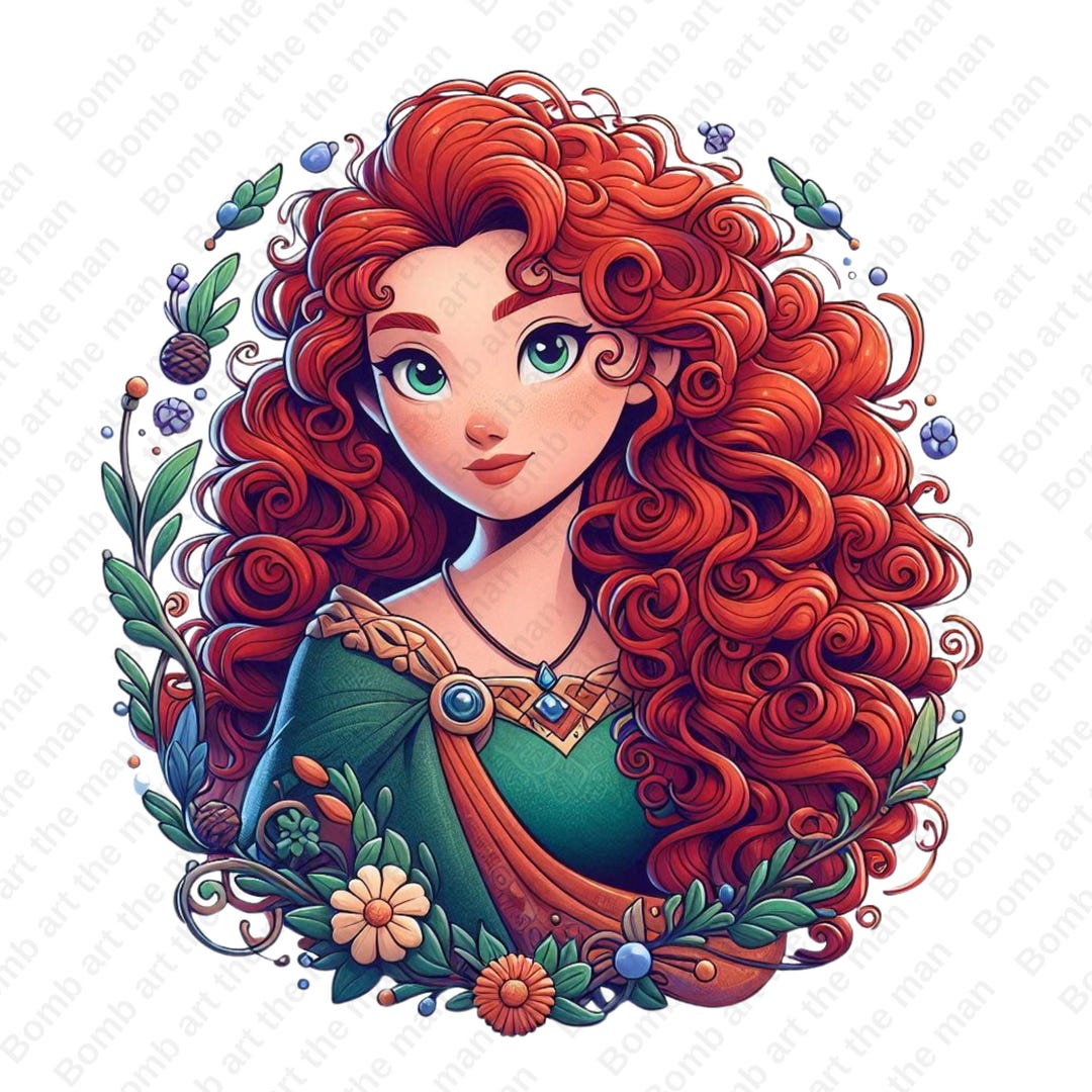 Merida Png, Princess Merida, Brave Clipart, Transparent Design, Instant ...