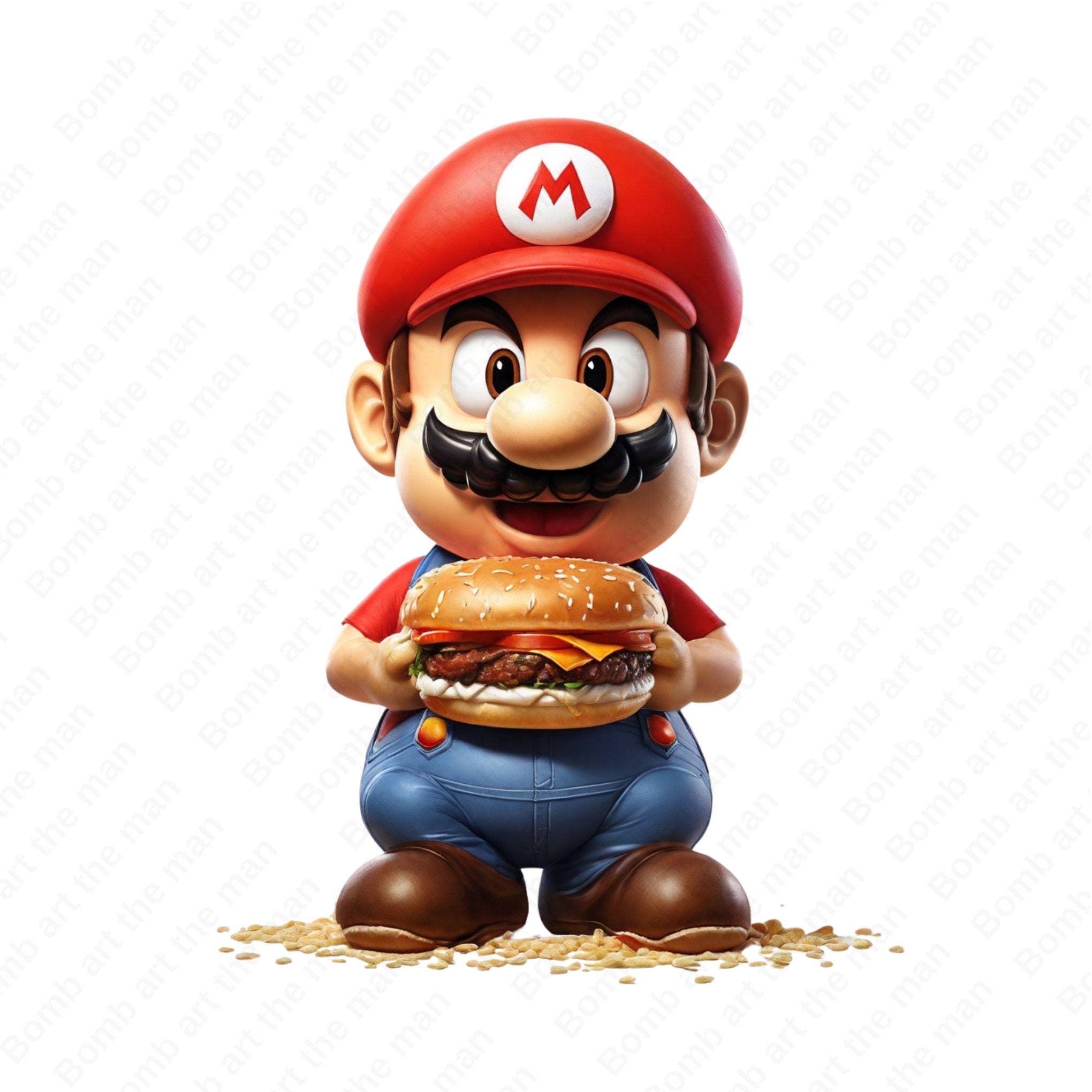 Super Mario Eating Burger Clipart, Super Mario Png, Burger Clipart ...