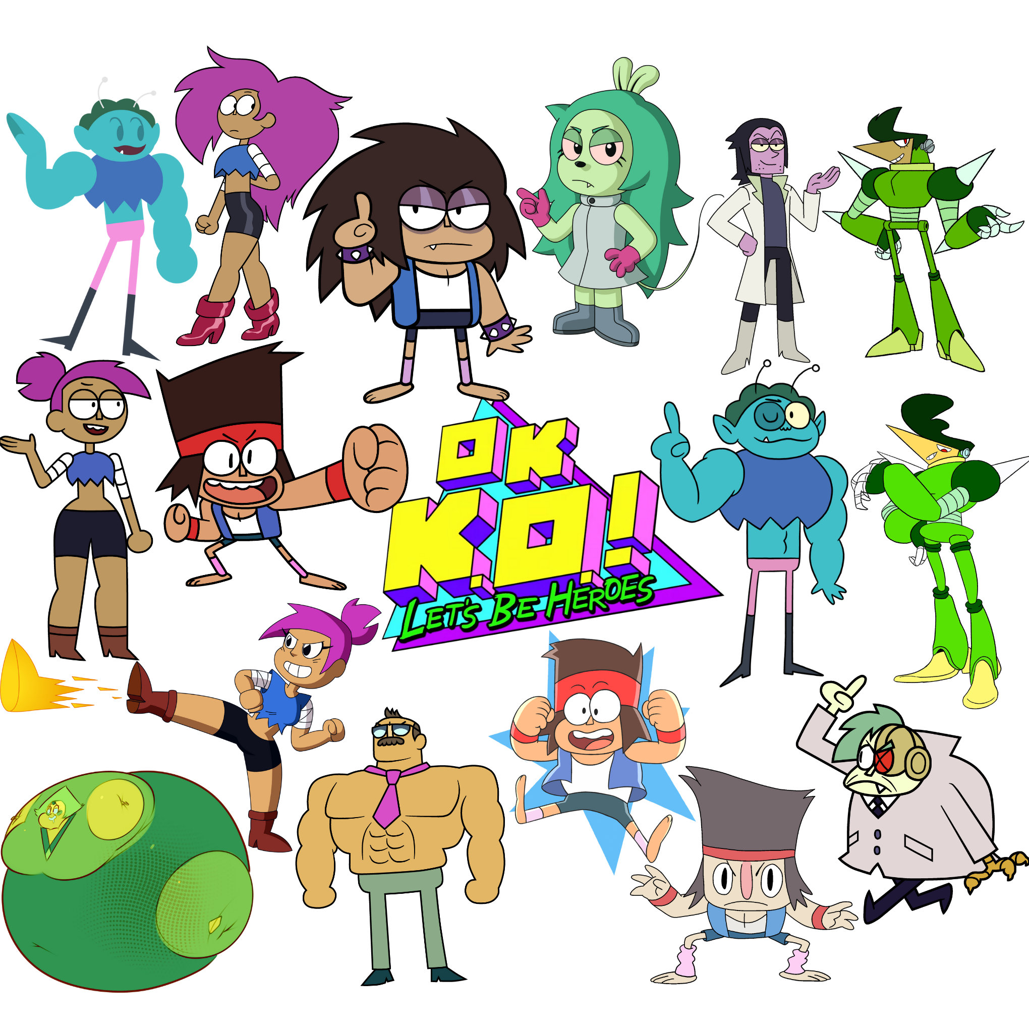 Ok Ko Lets Be Heroes Png Bundle Ok Ko Lets Be Heroes Characters Instant Download Etsy