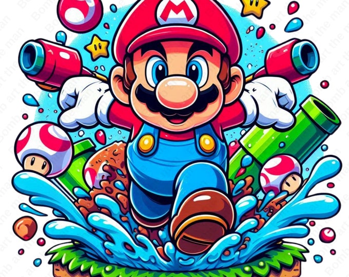 Mario Luigi Png, Cute Super Mario Clipart, Birthday,instant Download ...