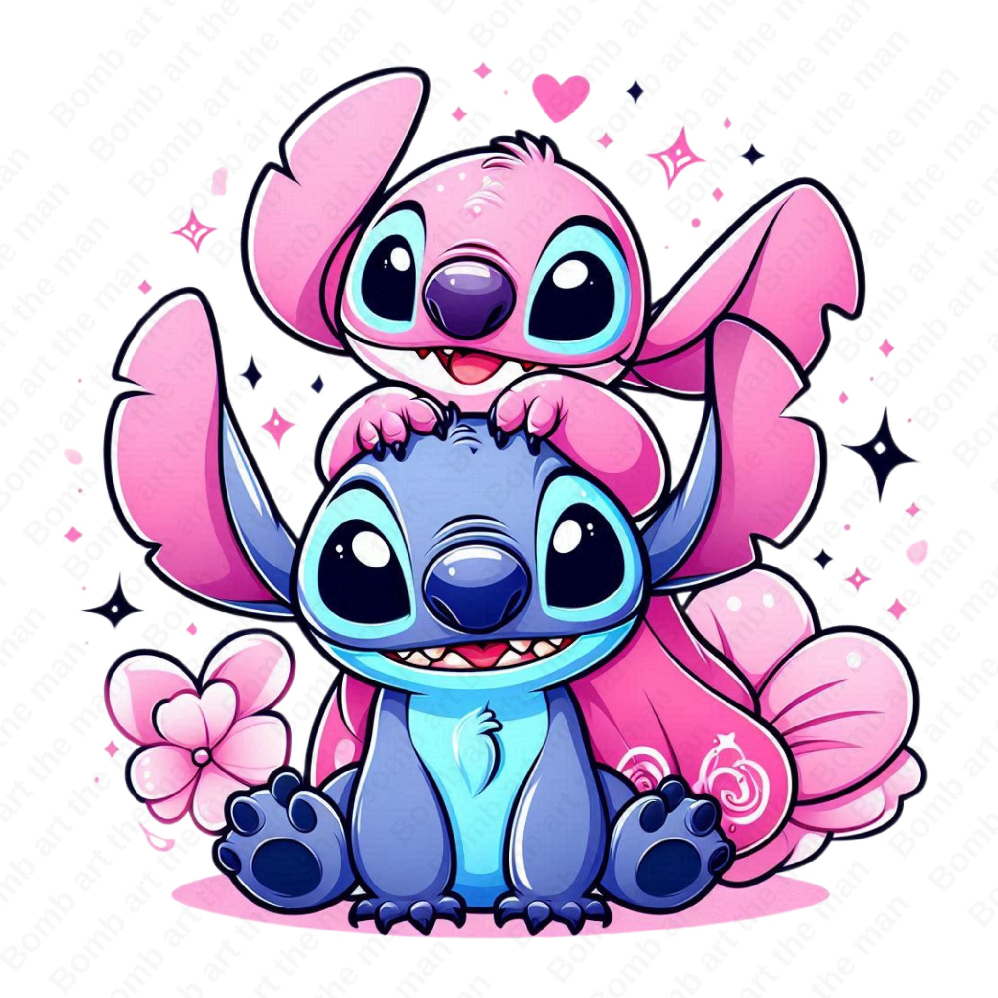 Stitch e Angel png, Stitch e Angel clipart, Stitch love design, download instantâneo - Etsy Portugal