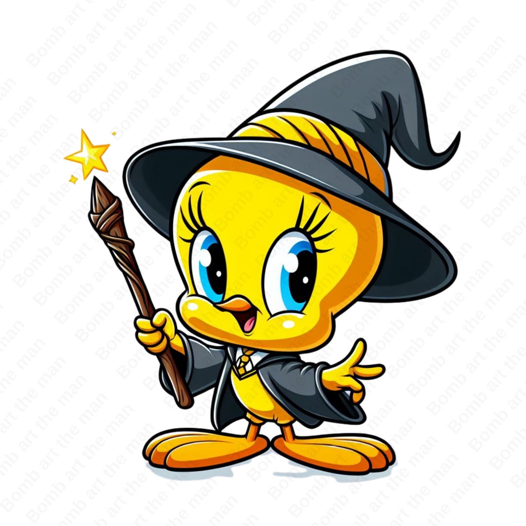 Tweety Wizard Clipart, Tweety Png, Magic School Clipart, Transparent ...