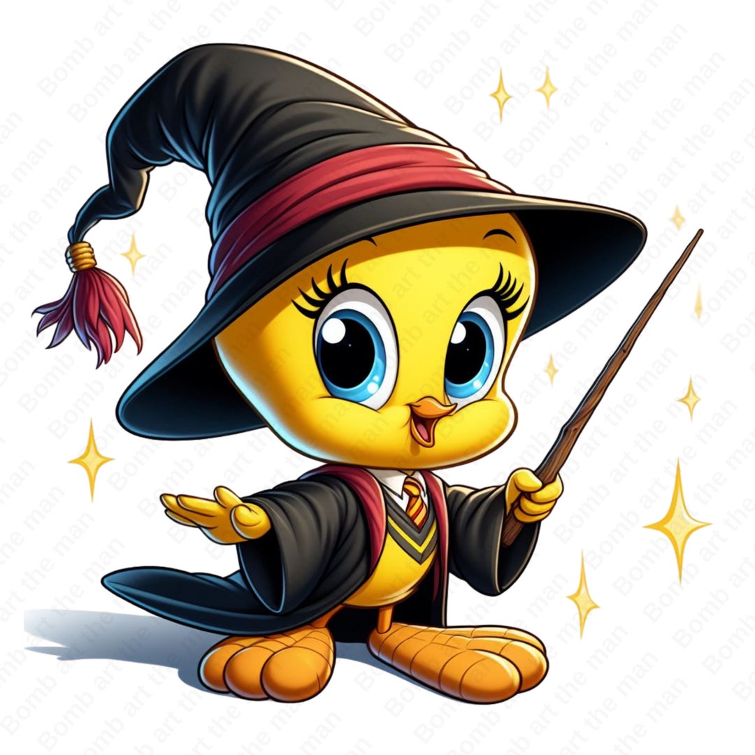 Tweety Wizard Clipart, Tweety Png, Magic School Clipart, Transparent ...