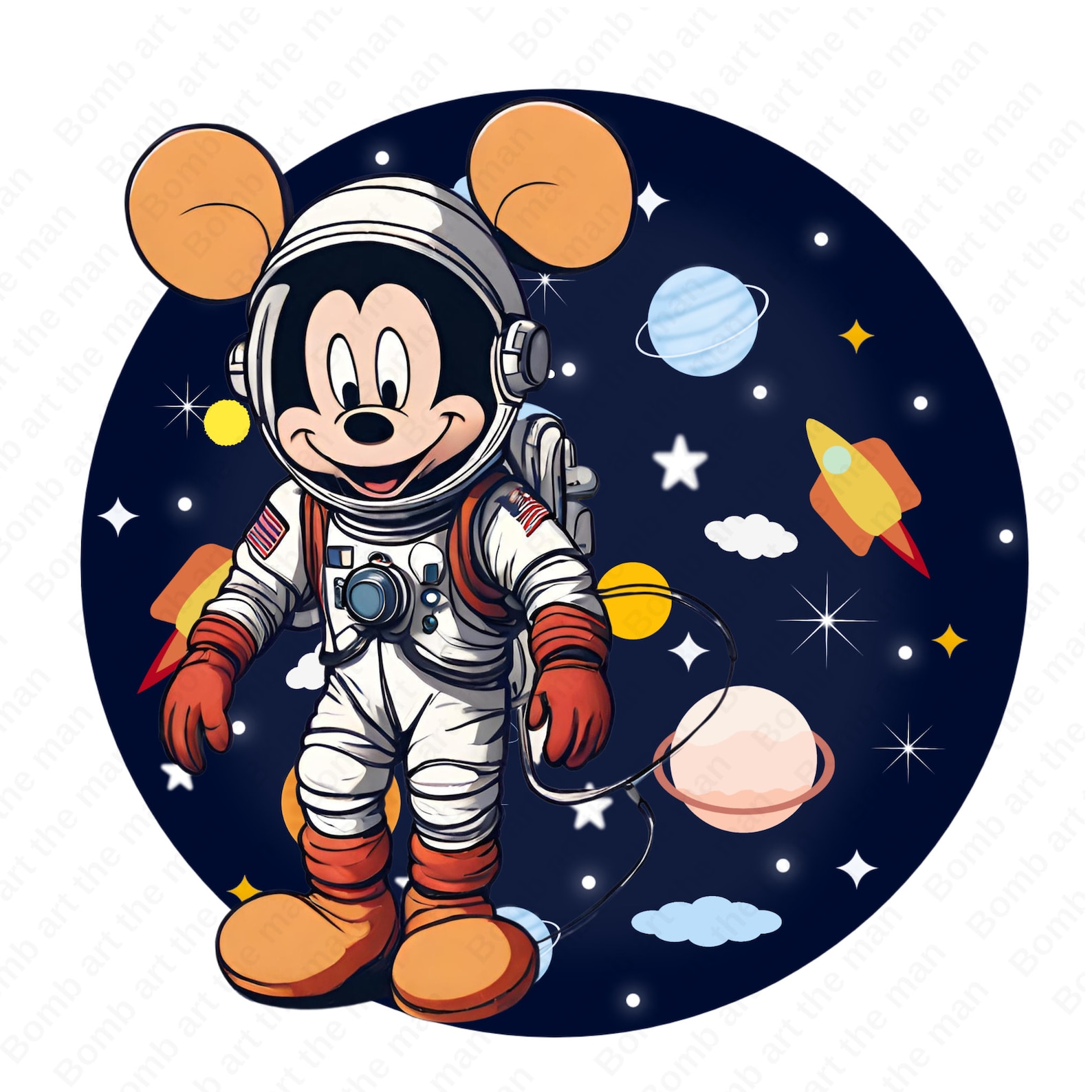 Mickey Astronaut Clipart Cute Mickey Png Mickey Mouse Png - Etsy