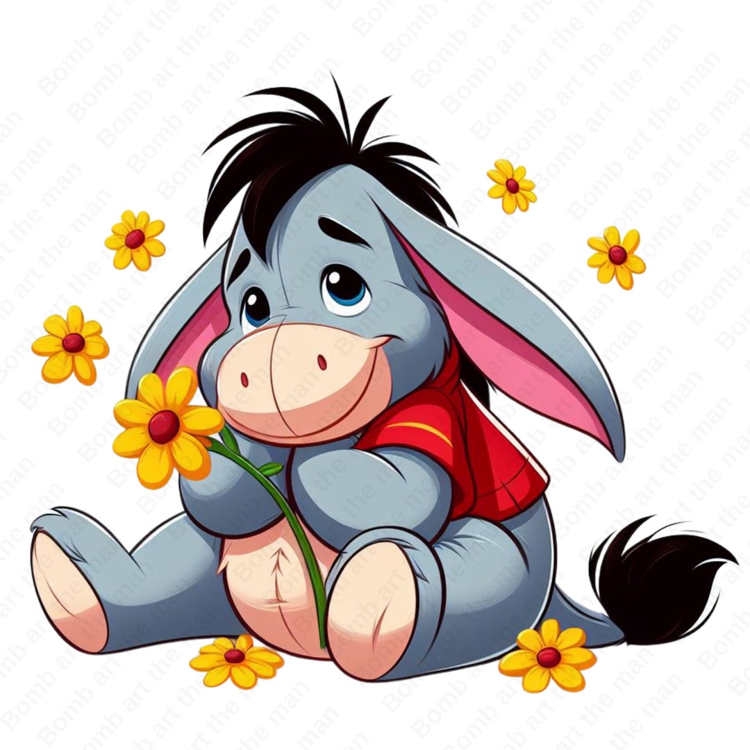 Eeyore Clipart, Cute Eeyore Png, Winnie the Pooh Png, Transparent Design, Instant Download - Etsy