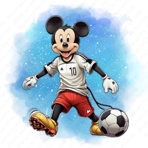 Mickey Mouse Football Player Clipart, Mickey Mouse Png, Watercolor ...