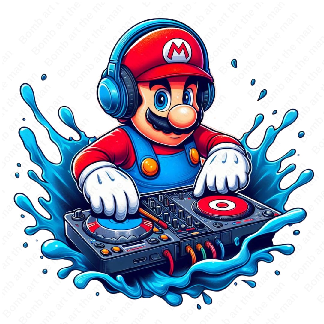 Super Mario Clipart, Dj Super Mario Png, Super Mario Dj Clipart ...
