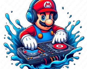 Super Mario Clipart, Dj Super Mario Png, Super Mario Dj Clipart ...