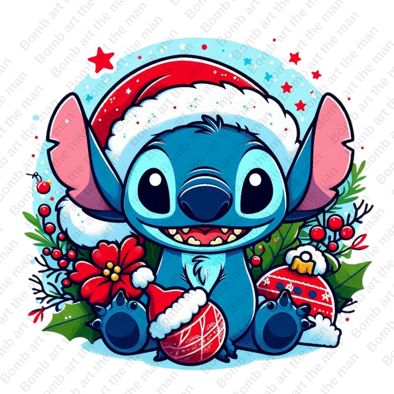 Imágenes prediseñadas de Stitch para Navidad, lindo Stitch PNG, imagen ...