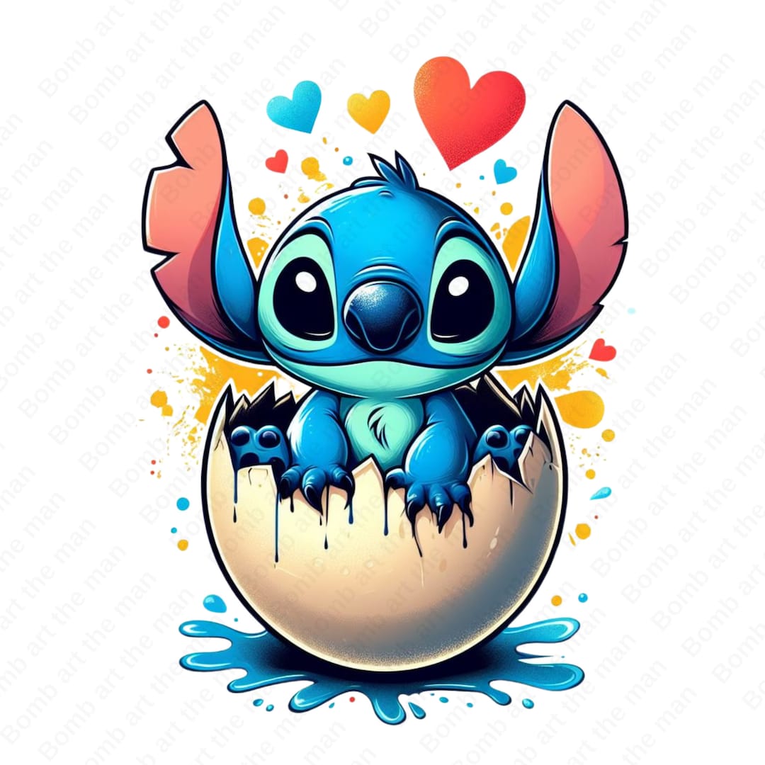 Stitch Easter Clipart, Stitch's Egg Png, Stitch Cute Clipart, Instant ...