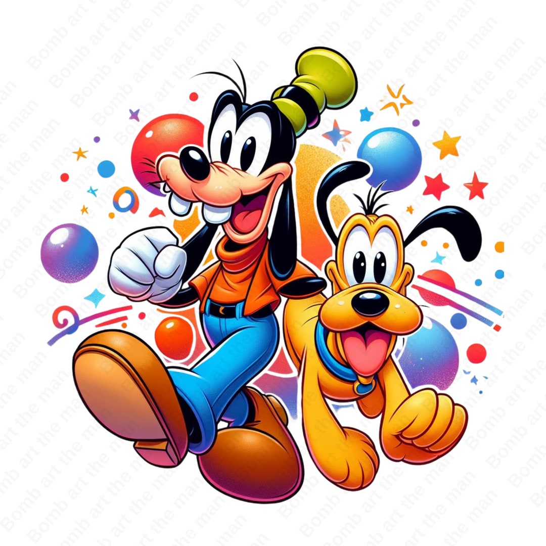 Pluto and Goofy Clipart, Pluto Png, Goofy Png, Cute Cartoon Characters, Instant Download - Etsy