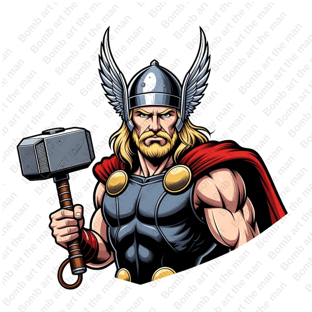 Thor Clipart, Thor Png, Super Hero Clipart, Super Hero Splash Design - Etsy