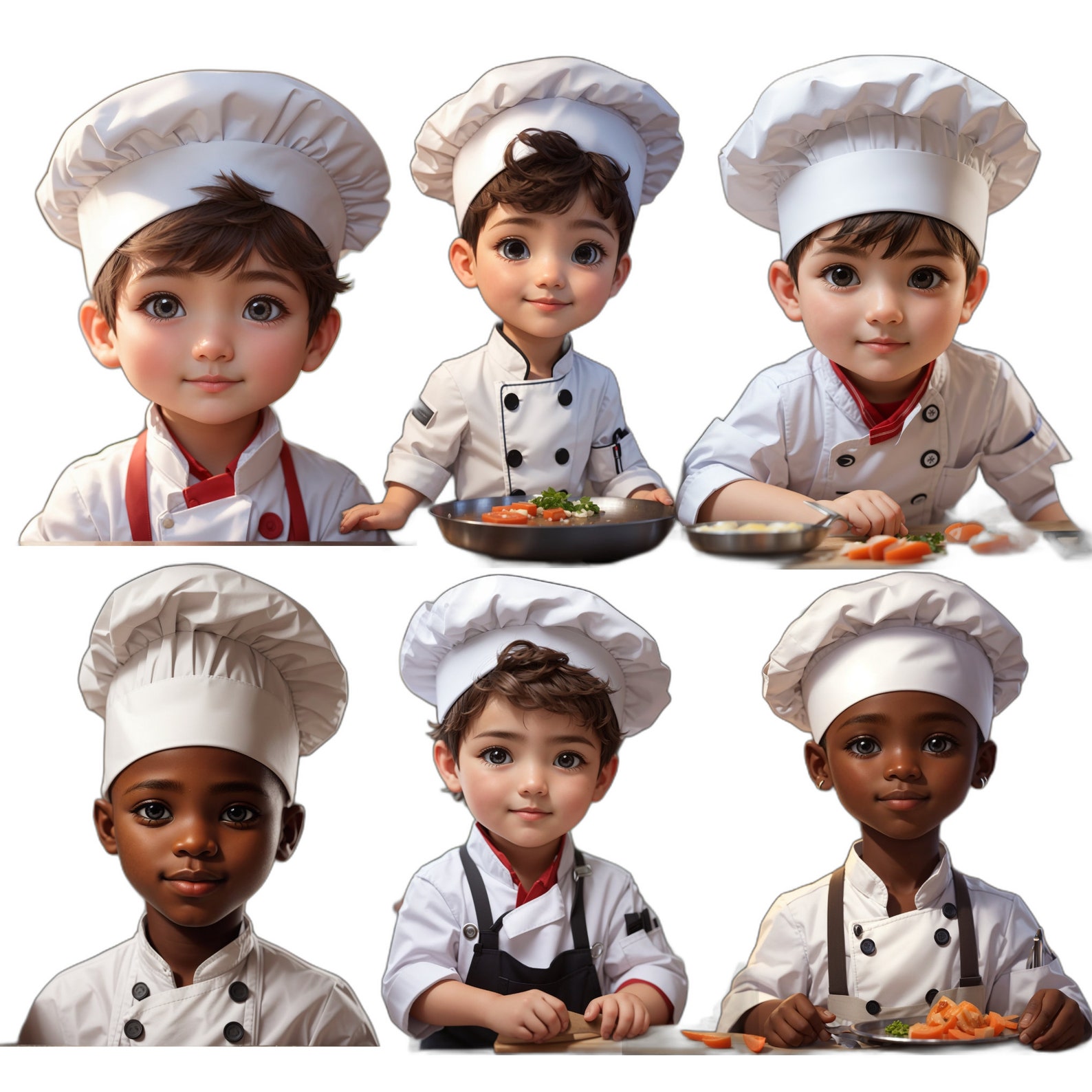 Cute Chefs Png Bundle, Kitchen Chef Png, Boy Kitchen Chefs, Transparent ...