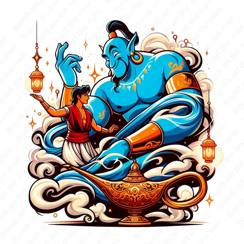 Imágenes prediseñadas de Aladdin y el Genio, Aladdin PNG, Genio PNG ...