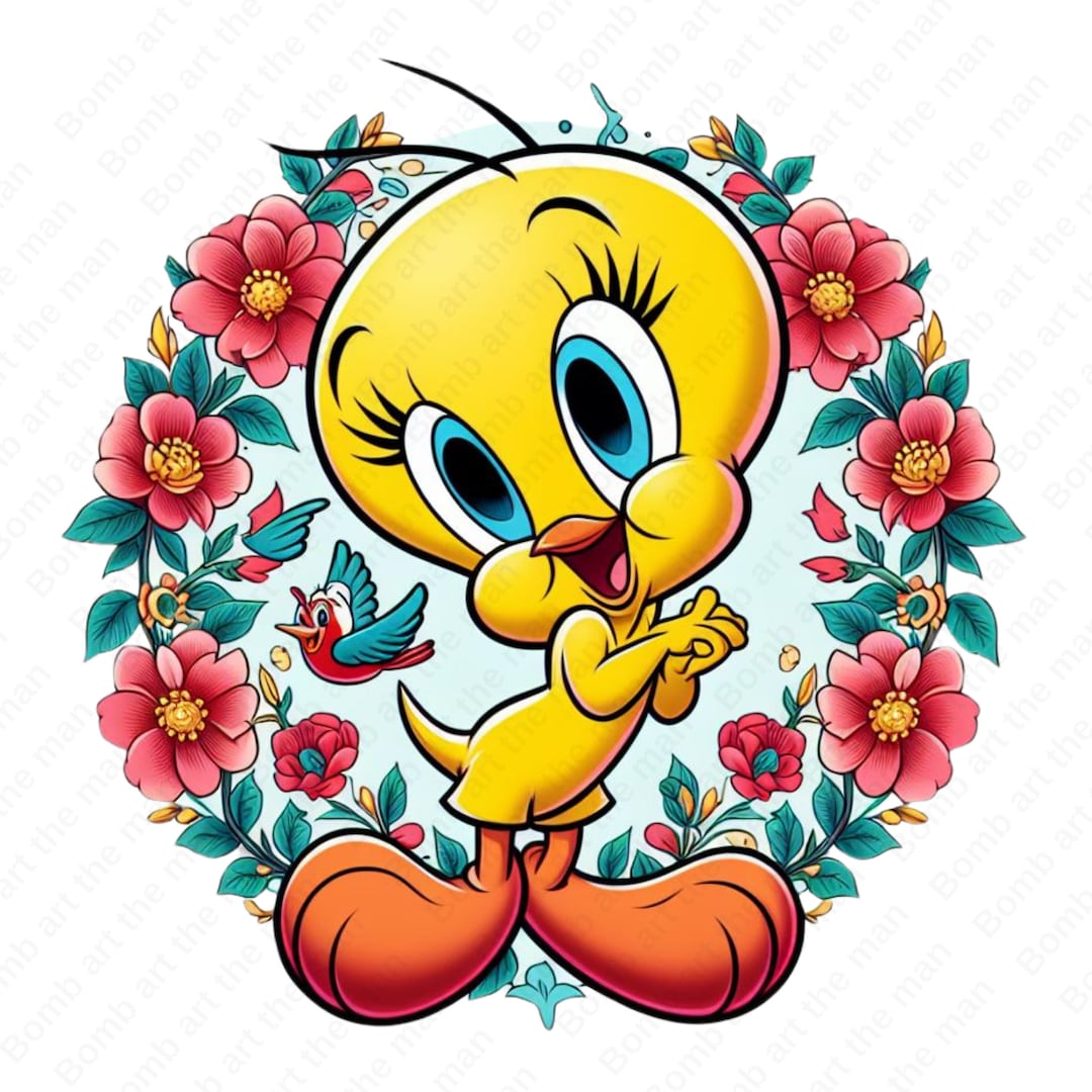 Tweety Clipart, Tweety Png, Cute Cartoon Clipart, Transparent Design ...
